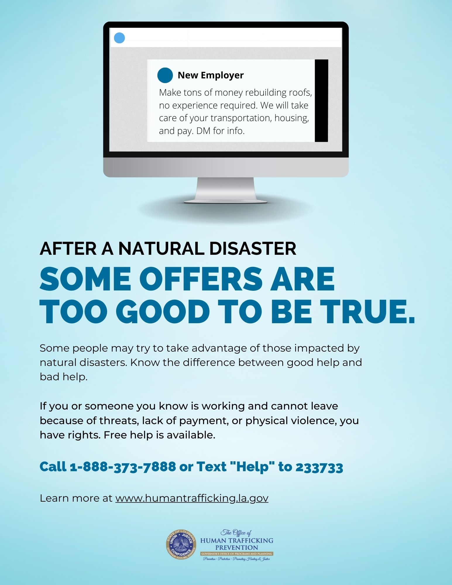 Disaster Outreach Toolkit - The Human Trafficking Prevention Resource ...